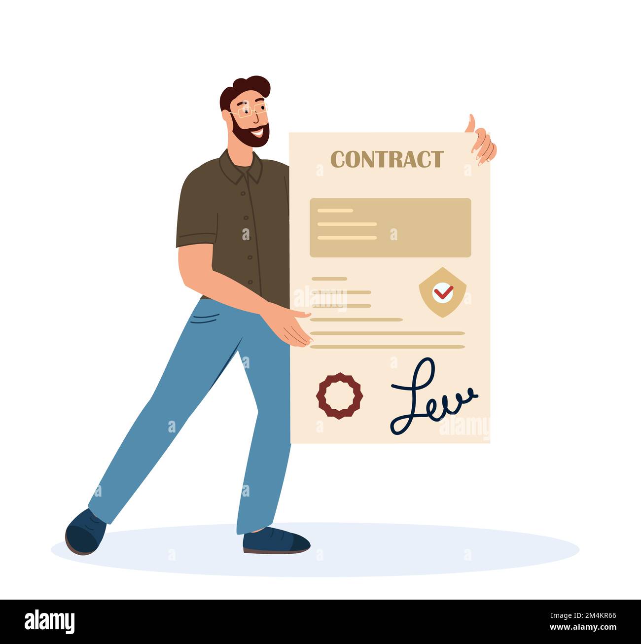 Documents and signature vector illustration hi-res stock photography ...