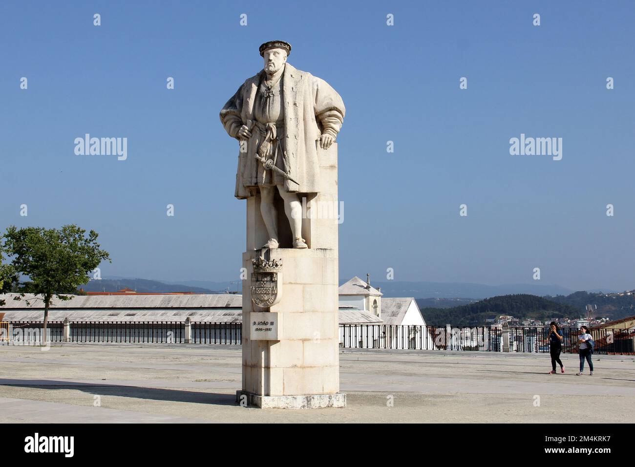 Statue of Joao III of Portugal, by Francisco Franco, erected in 1950 ...