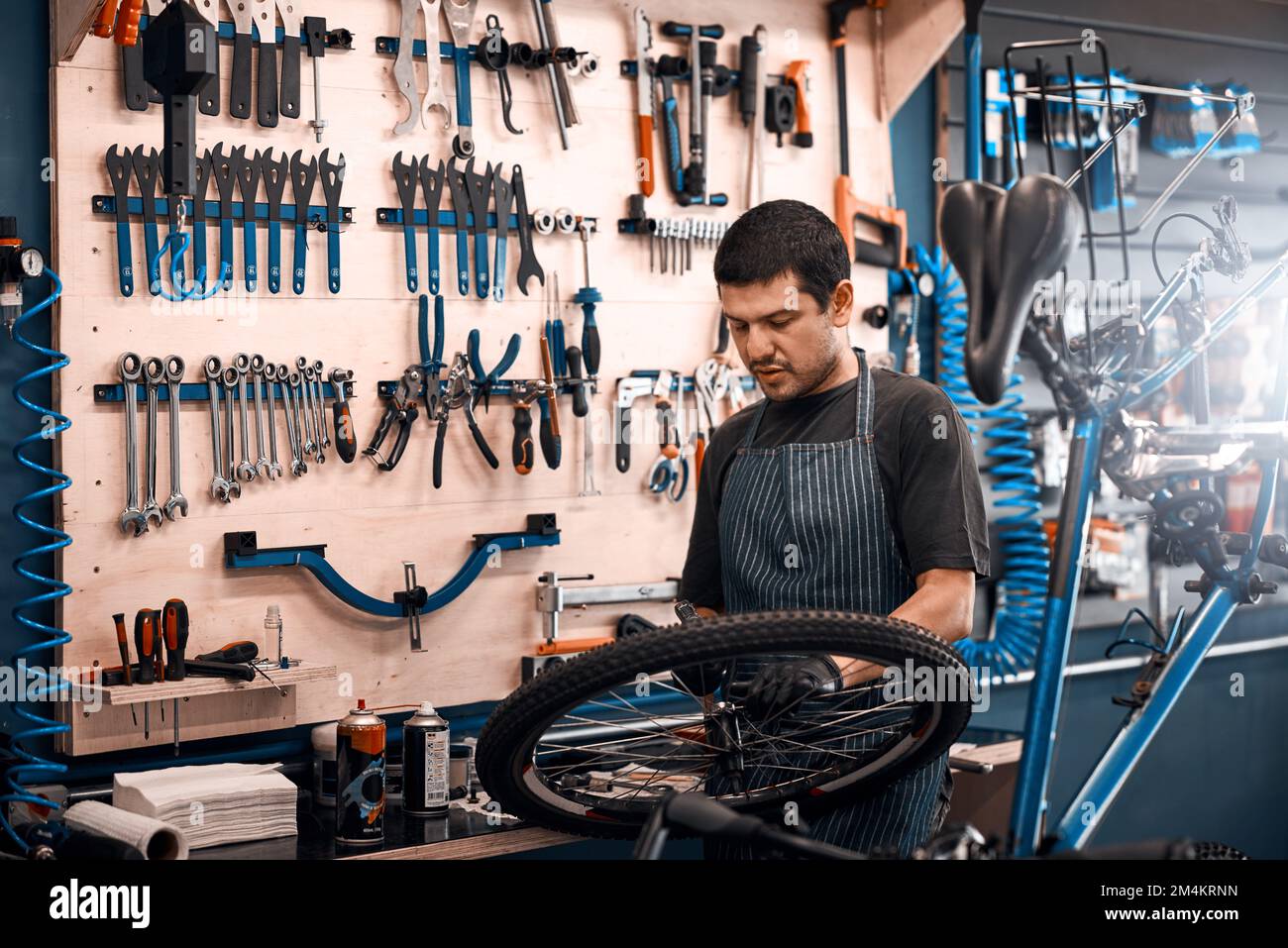 Repair of bicycles hi-res stock photography and images - Alamy