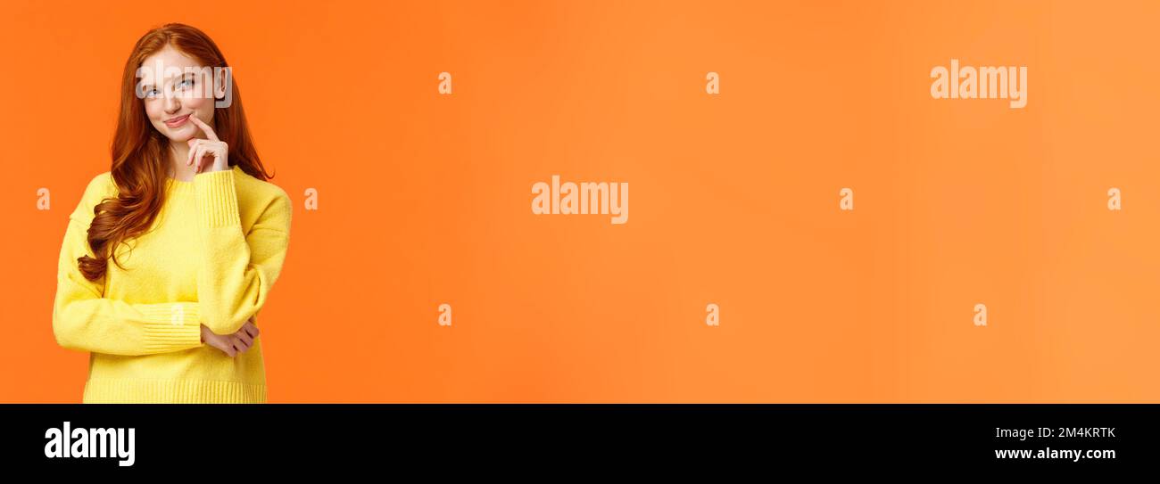 Mysterious and smart redhead creative girlfriend prepare perfect plan ...