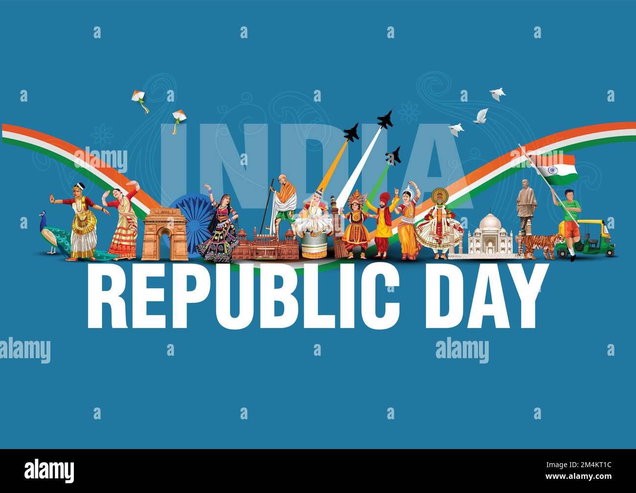 Happy republic day wishes Stock Vector Images - Alamy