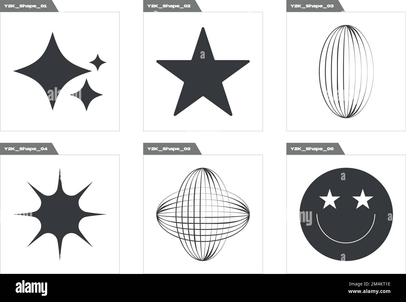 Vector set of Y2K. Large set of retro objects for design. Objects in ...