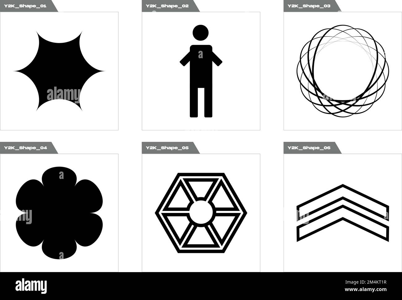Retro futuristic elements for design. Rave psychedelic retro futuristic ...