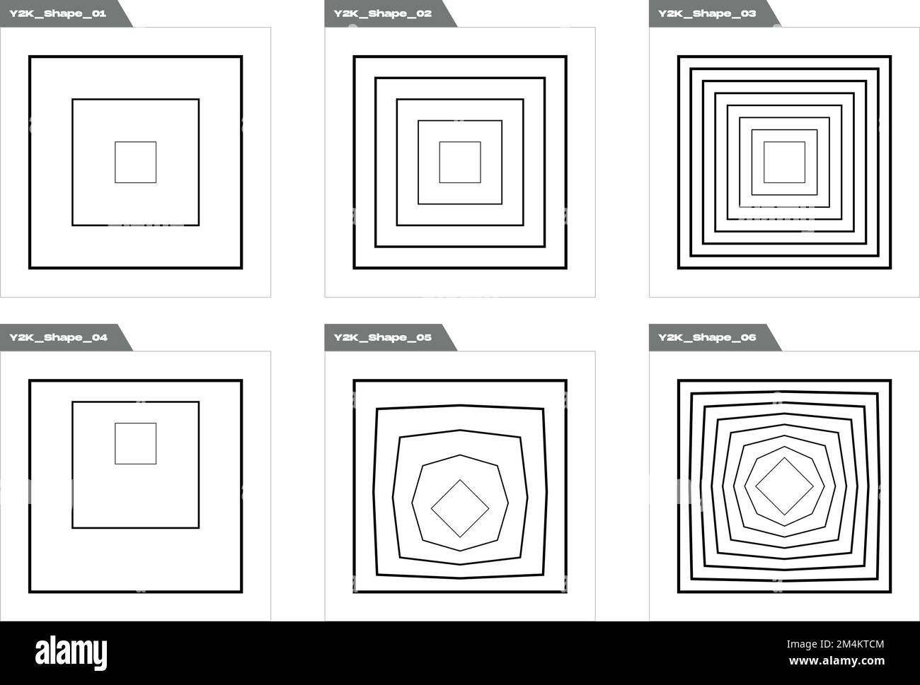 Vector set of Y2K. Extraordinary Graphic Assets. Cyberpunk elements ...