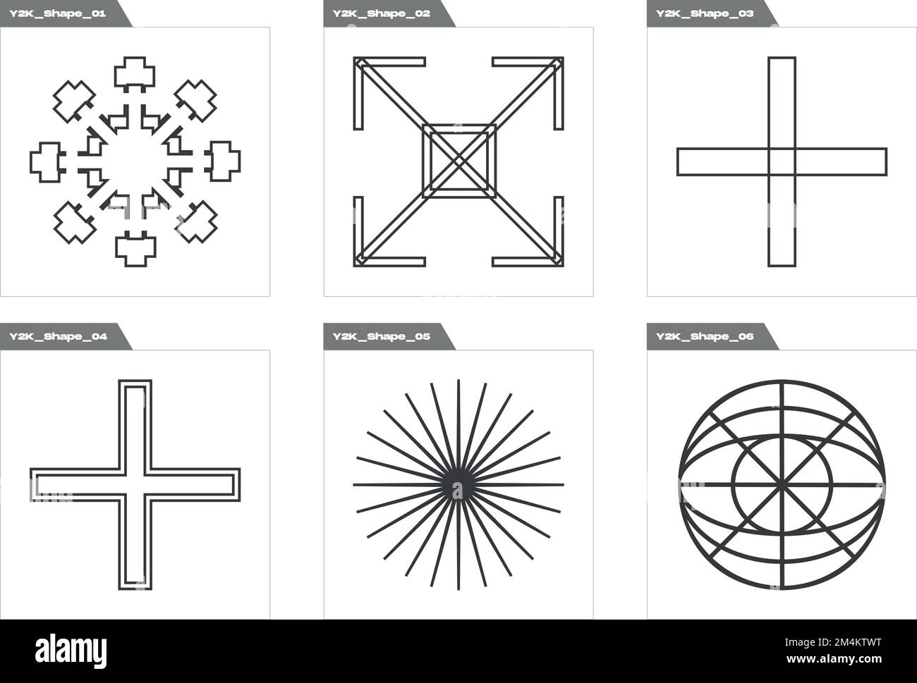 Vector Graphic Assets Set. Large set of retro objects for design. For ...