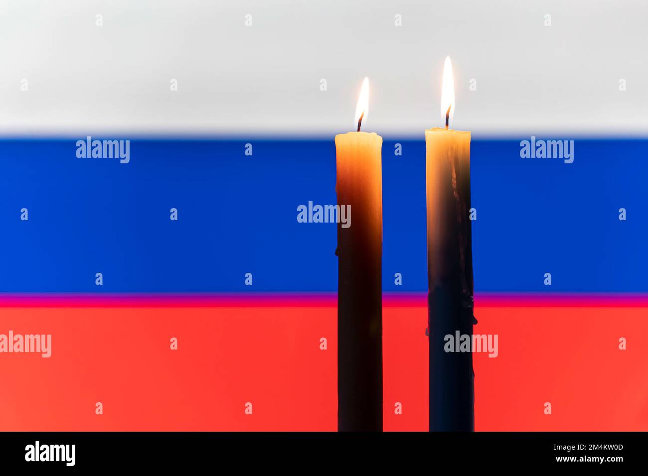 Burning russian flag hi-res stock photography and images - Alamy