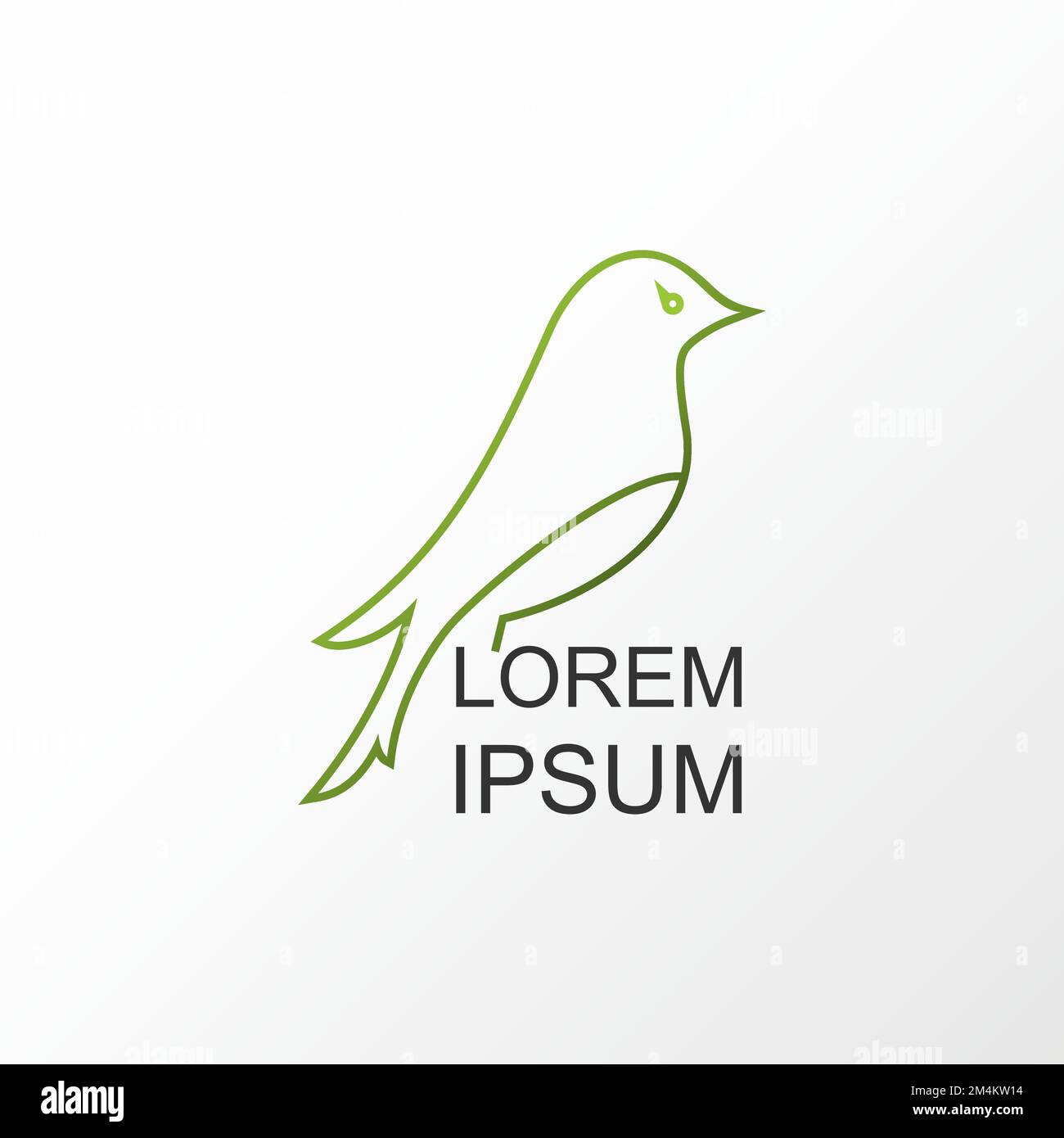 simple and attractive Bird in line out shape Image graphic icon logo design abstract concept ...