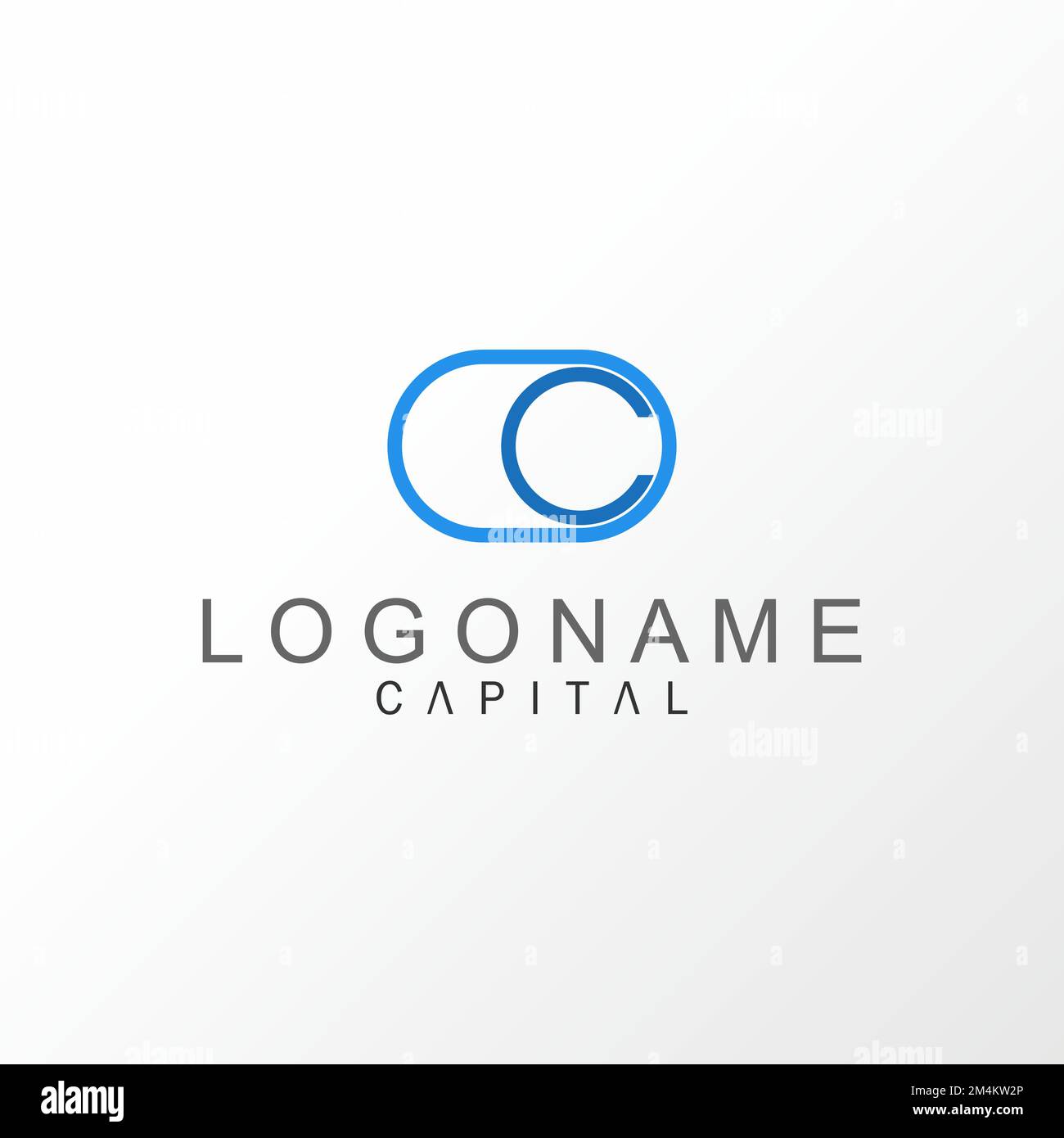 letter or word CO or OC font in circle line Image graphic icon logo ...