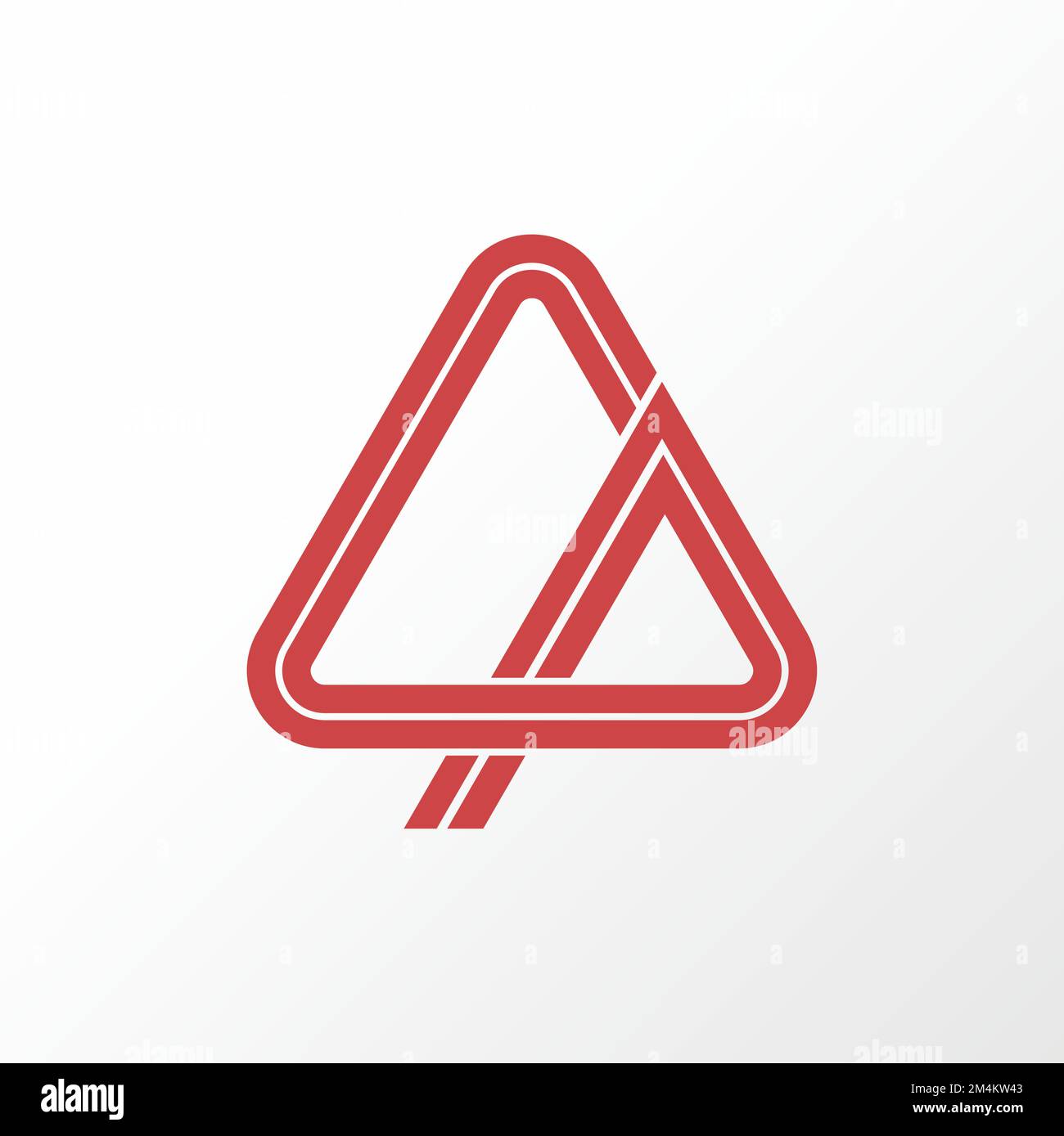 triangle in 2 lines like letter G font Image graphic icon logo design abstract concept vector ...