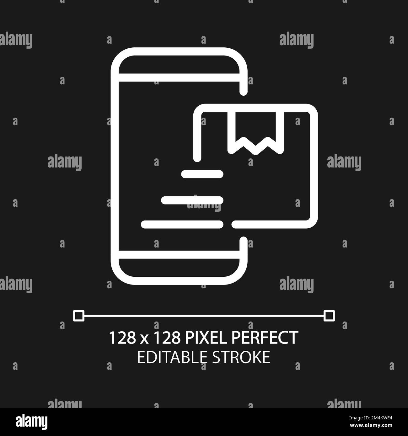 Online delivery service pixel perfect white linear icon for dark theme ...
