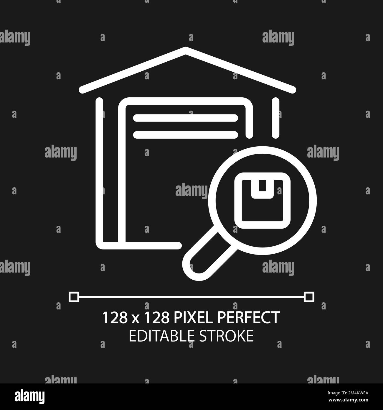 Inventory management pixel perfect white linear icon for dark theme ... Inventory management pixel perfect white linear icon for dark theme ...