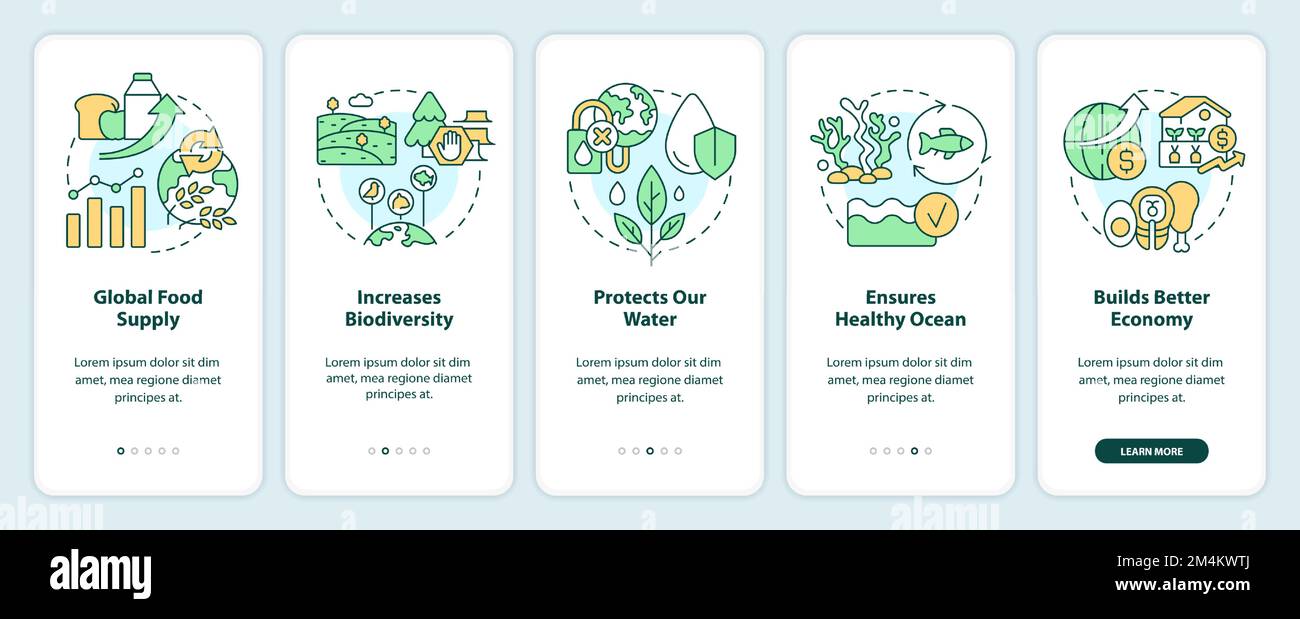 Regenerative food onboarding mobile app screen Stock Vector Image & Art ...