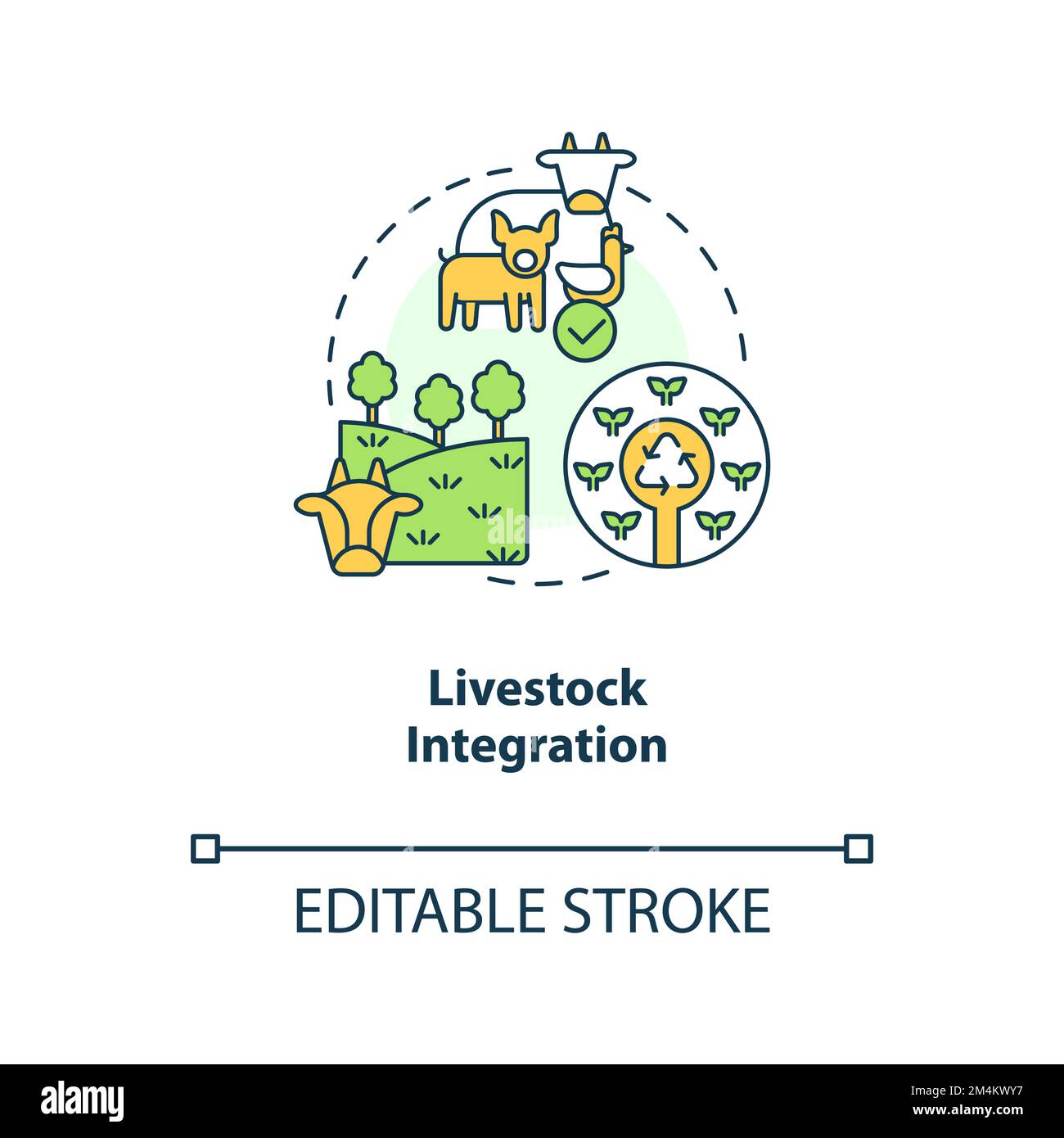 Livestock integration concept icon Stock Vector Image & Art - Alamy
