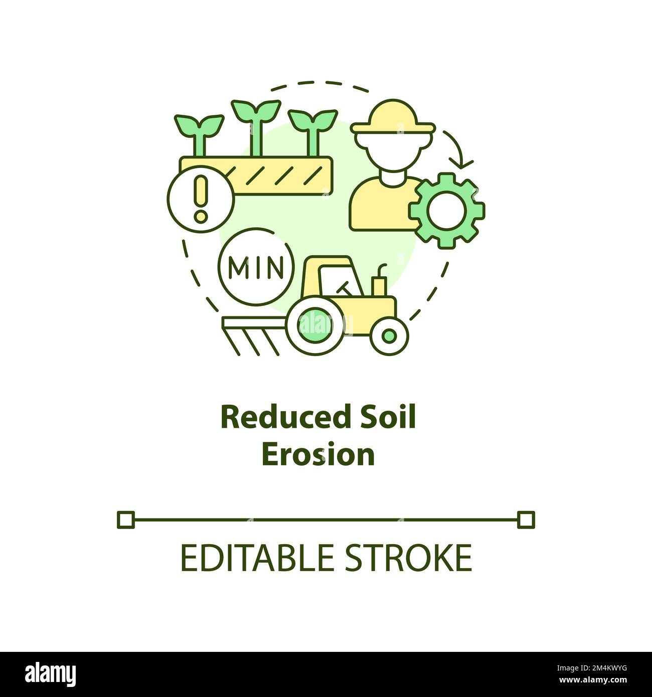 Reduced soil erosion concept icon Stock Vector Image & Art - Alamy