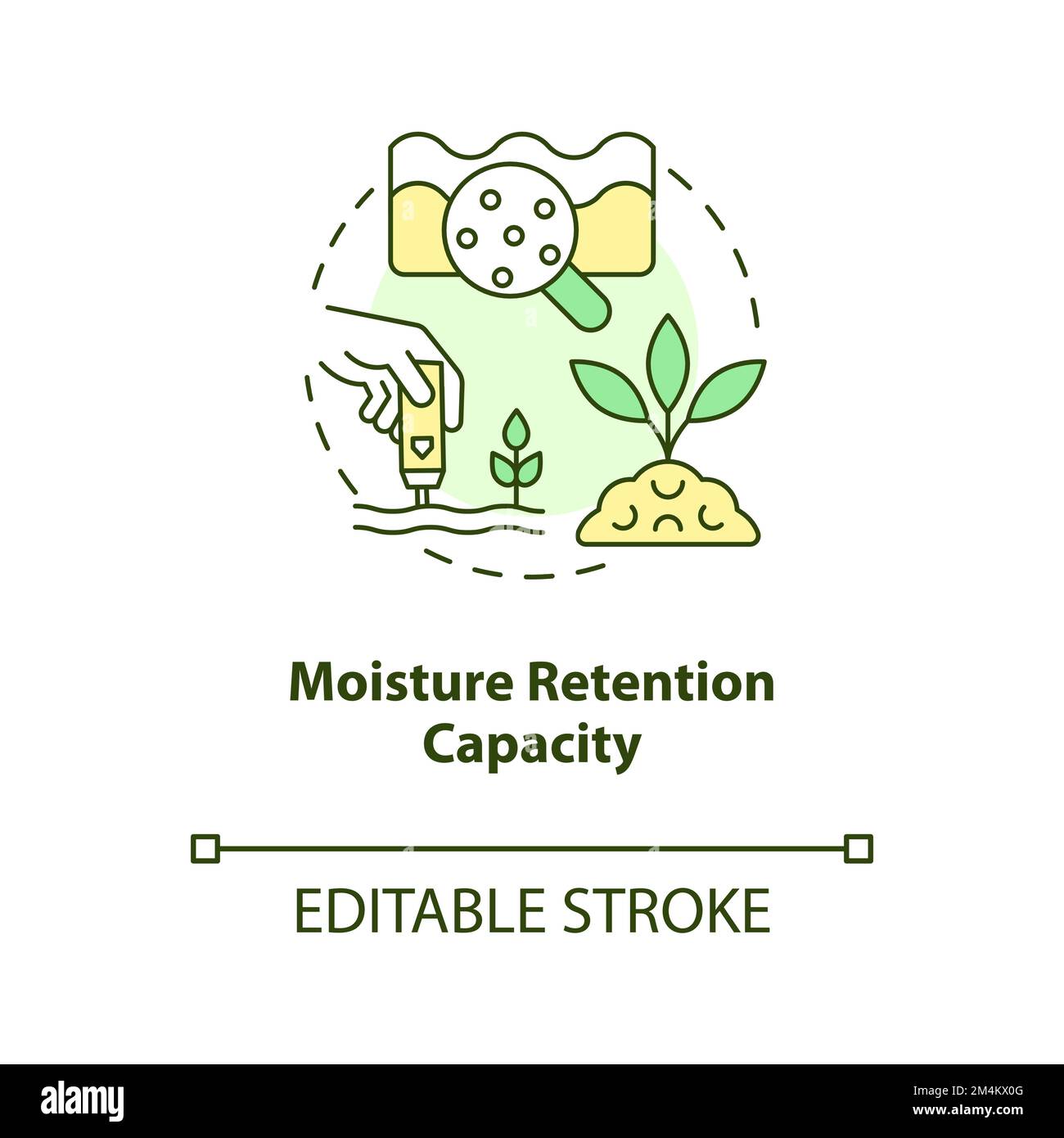 Moisture retention capacity concept icon Stock Vector Image & Art - Alamy