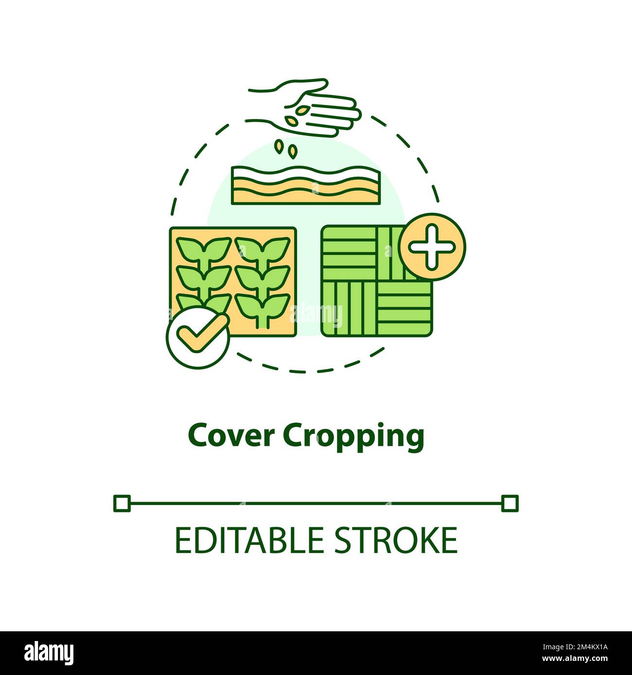 Cover cropping concept icon Stock Vector Image & Art - Alamy