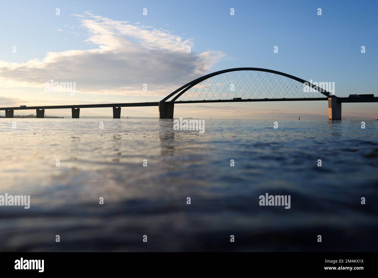Fehmarn, Germany. 16th Dec, 2022. Vehicles drive over the Fehmarnsund ...