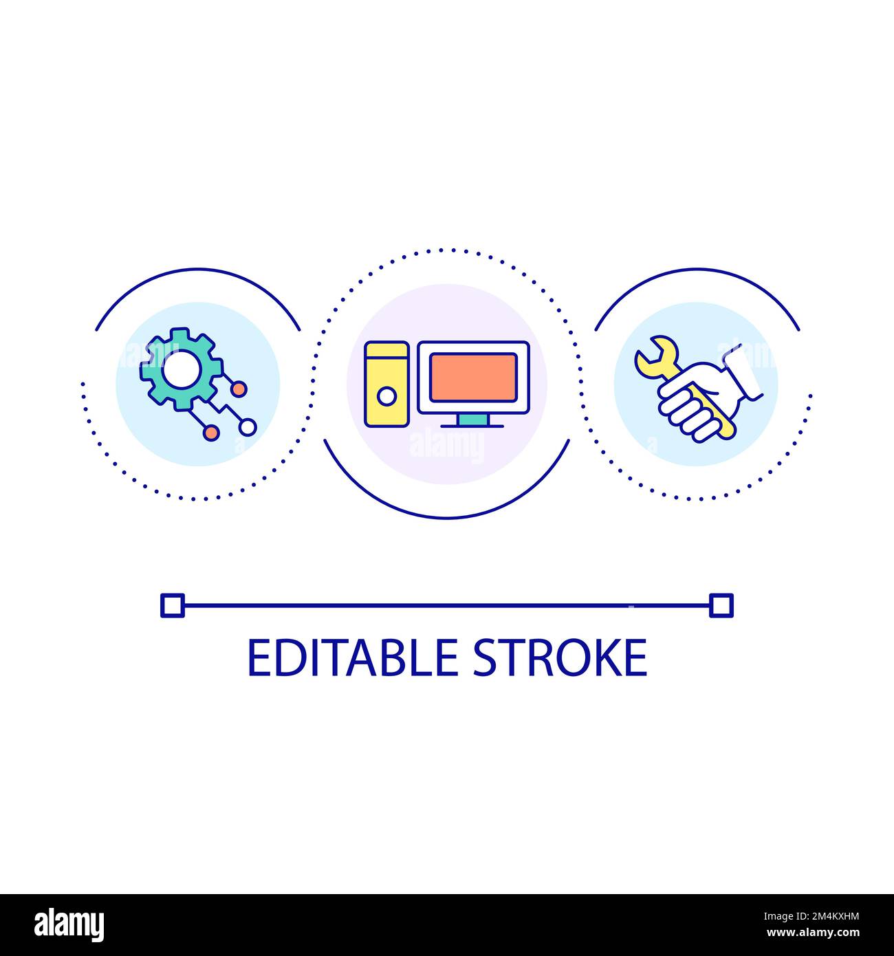 Computer maintenance loop concept icon Stock Vector Image & Art - Alamy