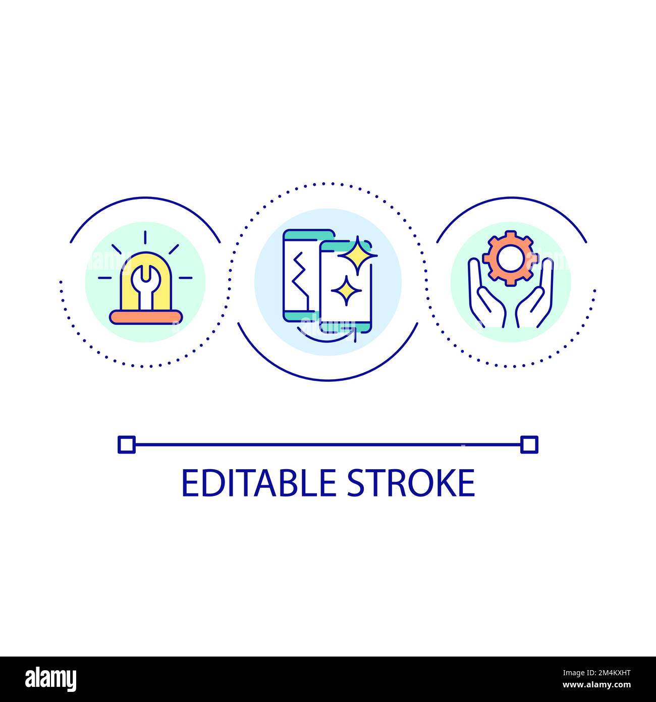 Broken loop Stock Vector Images - Alamy