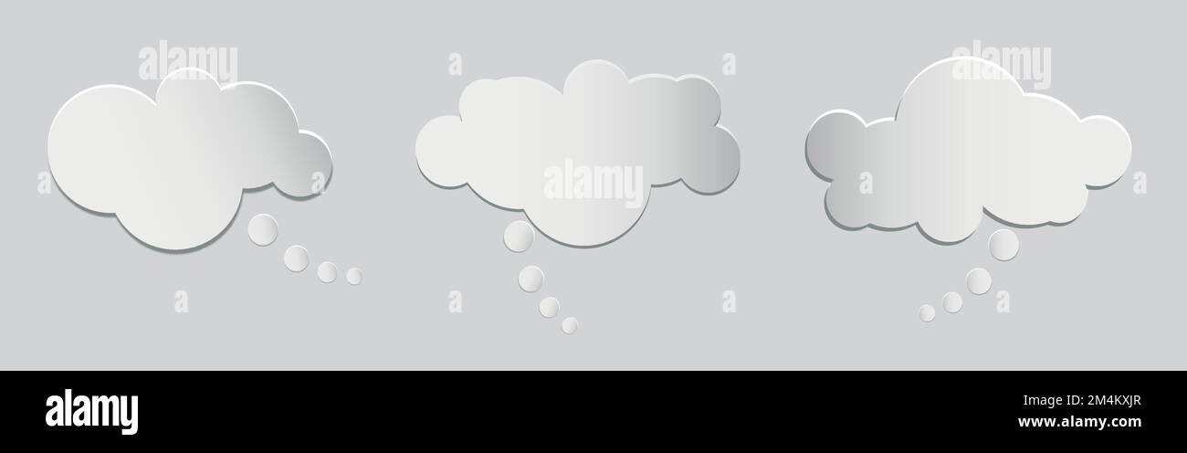 A vector set of three thinking clouds Stock Vector Image & Art - Alamy
