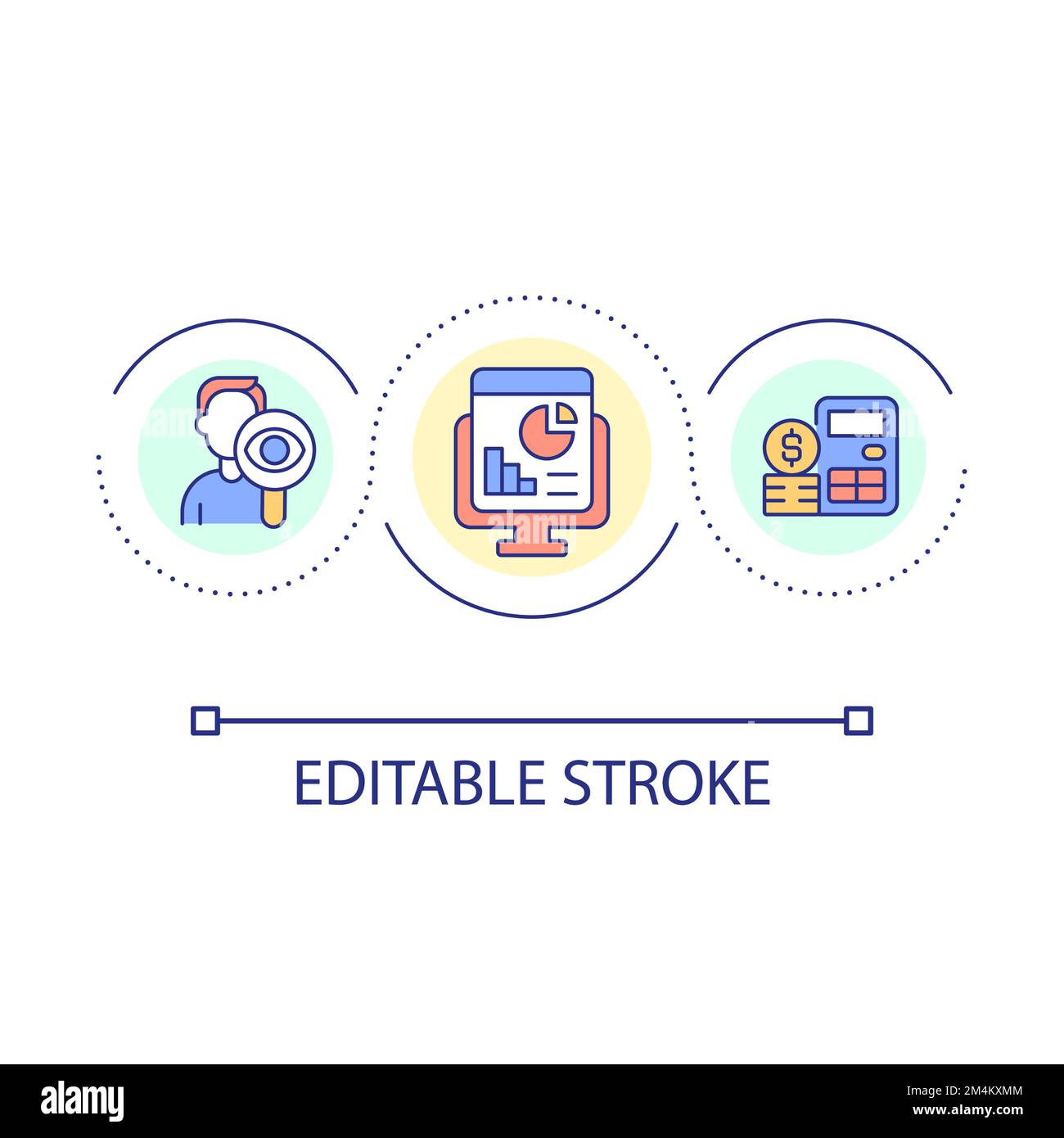 Budget cash flow icon Cut Out Stock Images & Pictures - Alamy