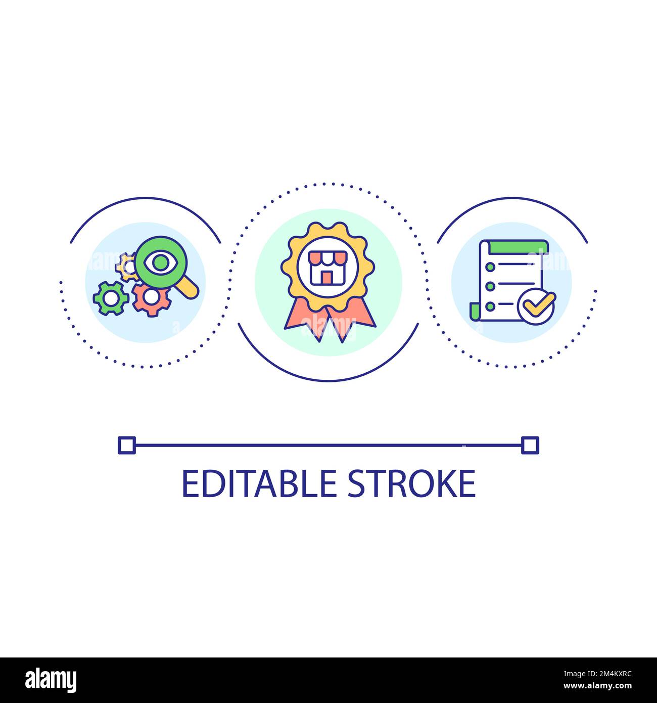 Small business certification loop concept icon Stock Vector Image & Art ...