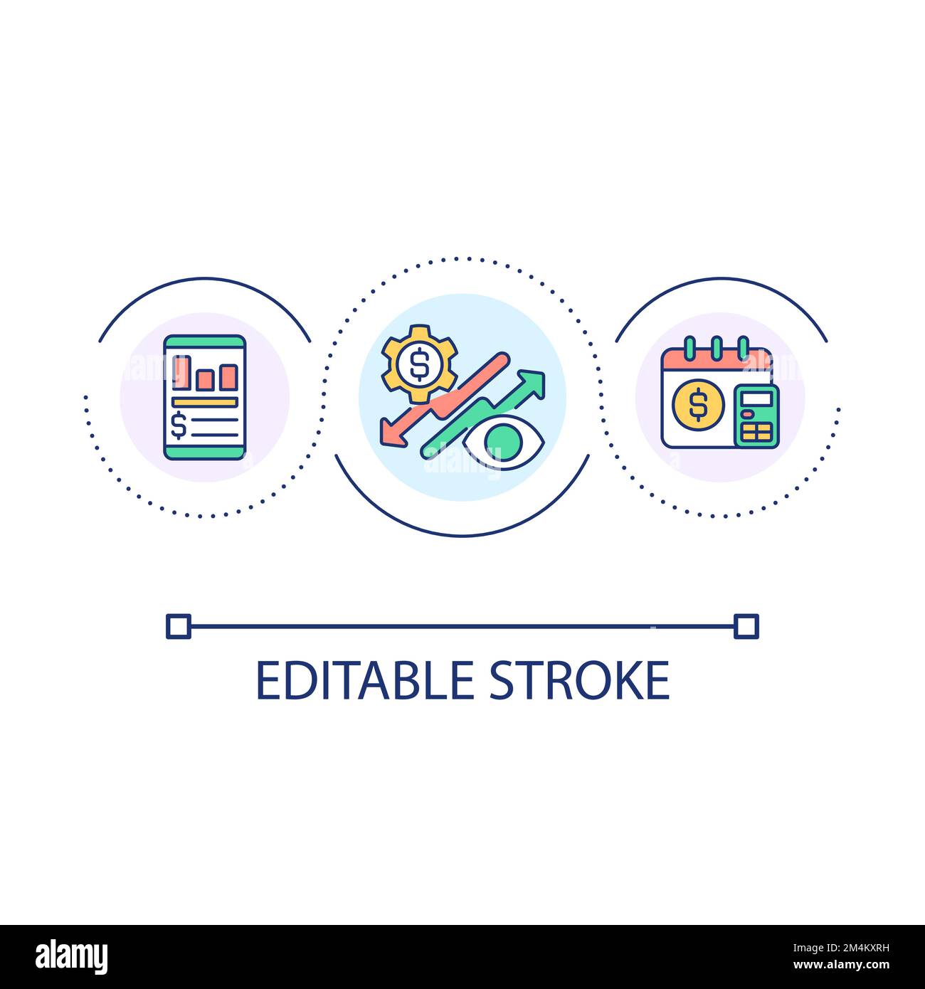 Company operating revenue, costs loop concept icon Stock Vector Image ...