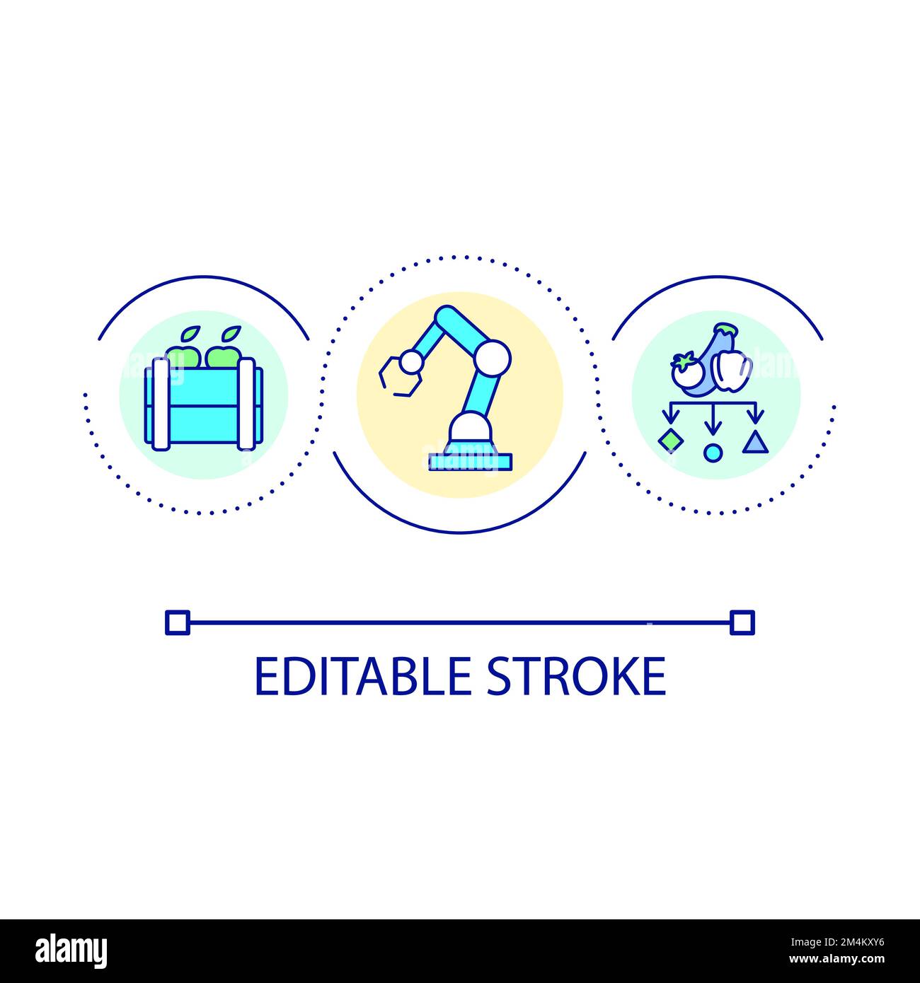 Automated harvesting robots loop concept icon Stock Vector Image & Art - Alamy