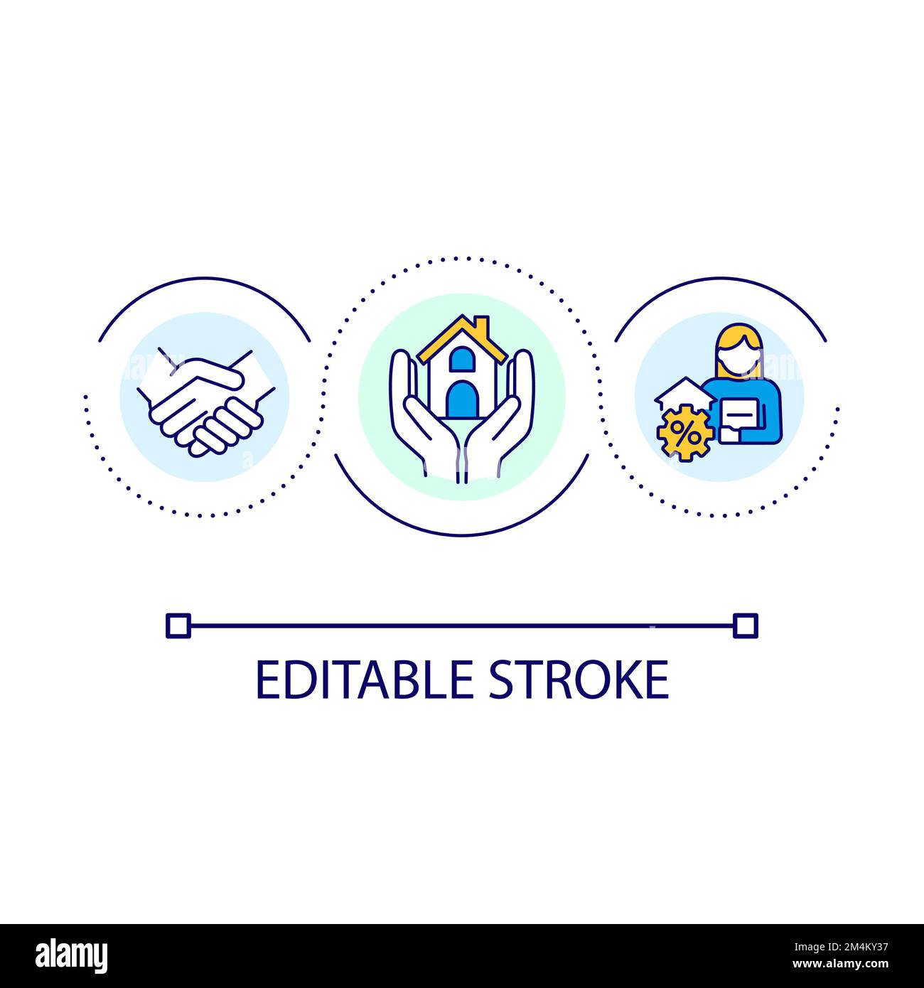 Real estate agency loop concept icon Stock Vector Image & Art - Alamy