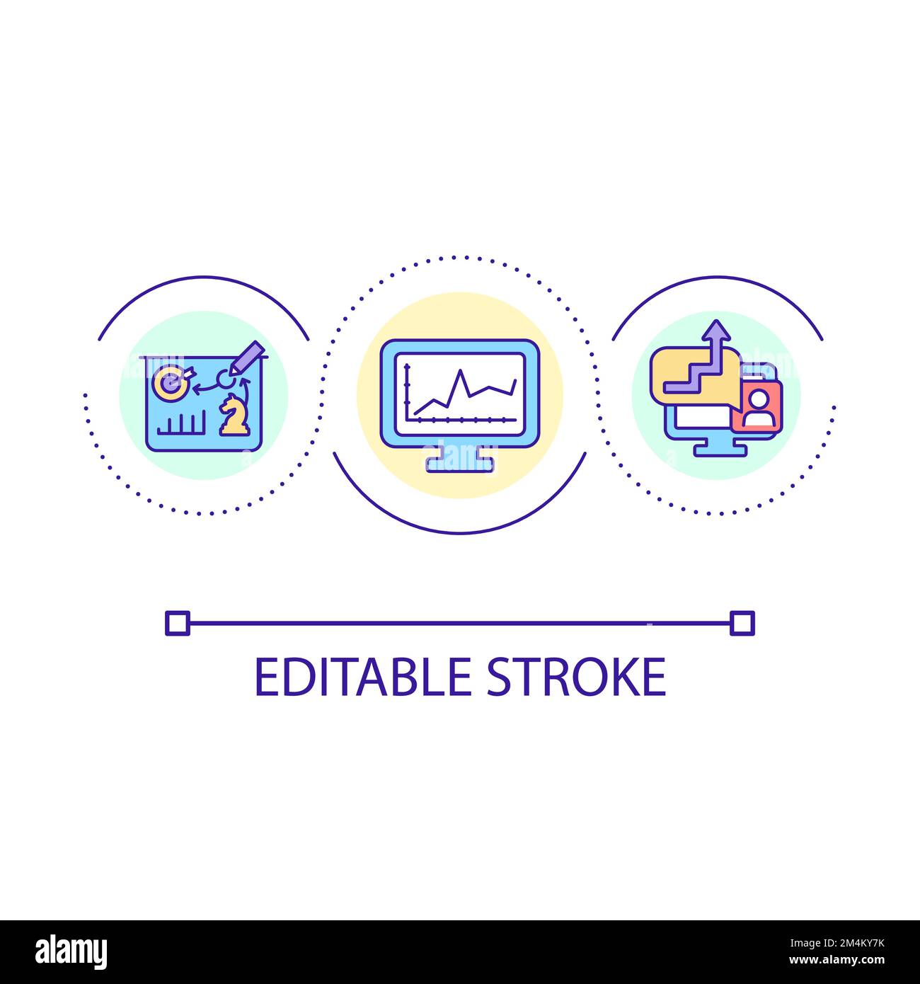 Strategic Planning Software Loop Concept Icon Stock Vector Image And Art