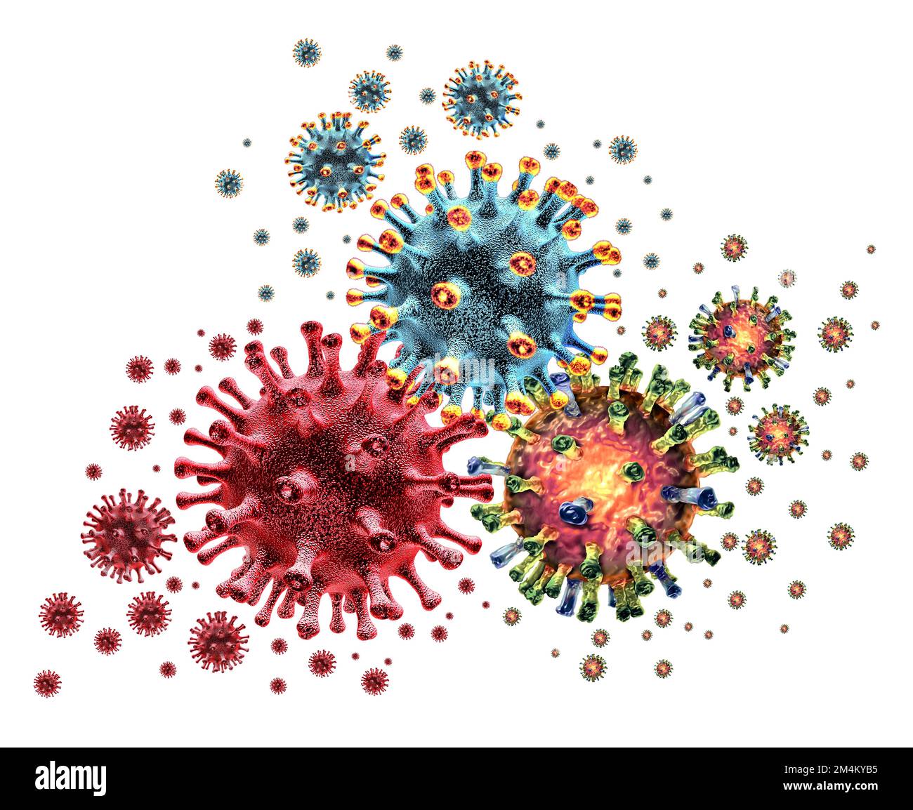 Triple virus outbreak or Tripledemic Covid Flu And RSV or respiratory ...