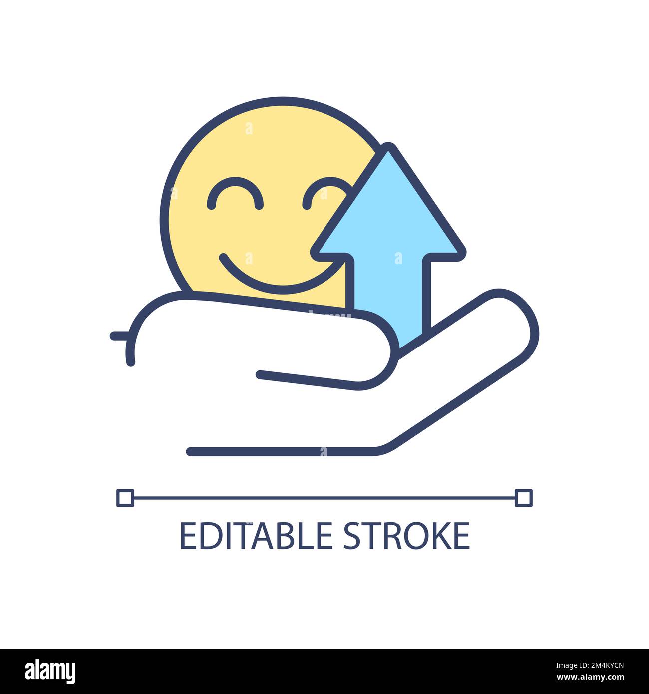 Improve reputation with positive feedback RGB color icon Stock Vector ...