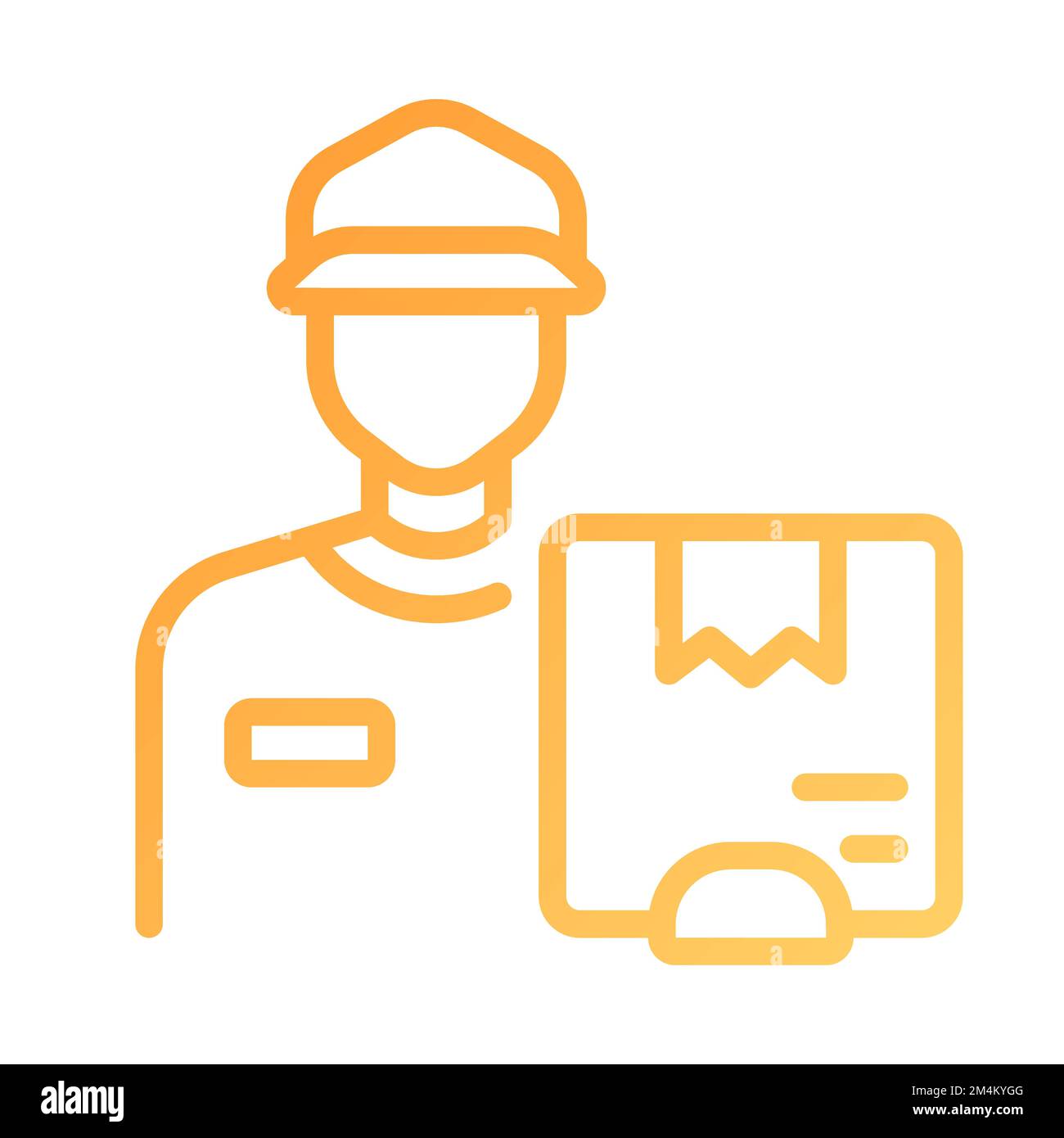 Courier delivery pixel perfect gradient linear vector icon Stock Vector ...