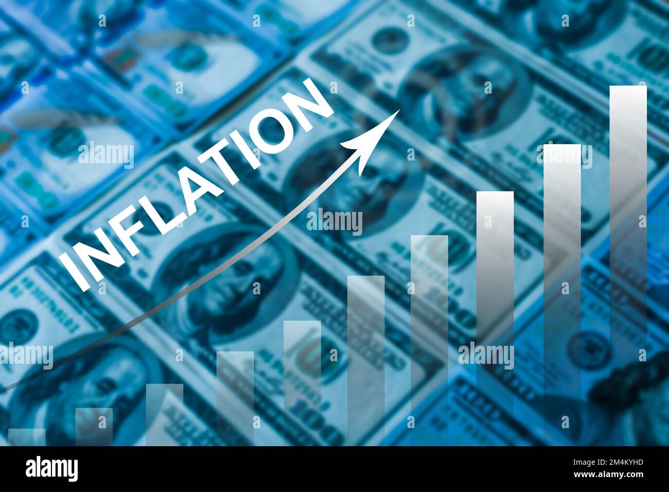 Inflation, tax, cash flow and another financial concept. focused on ...