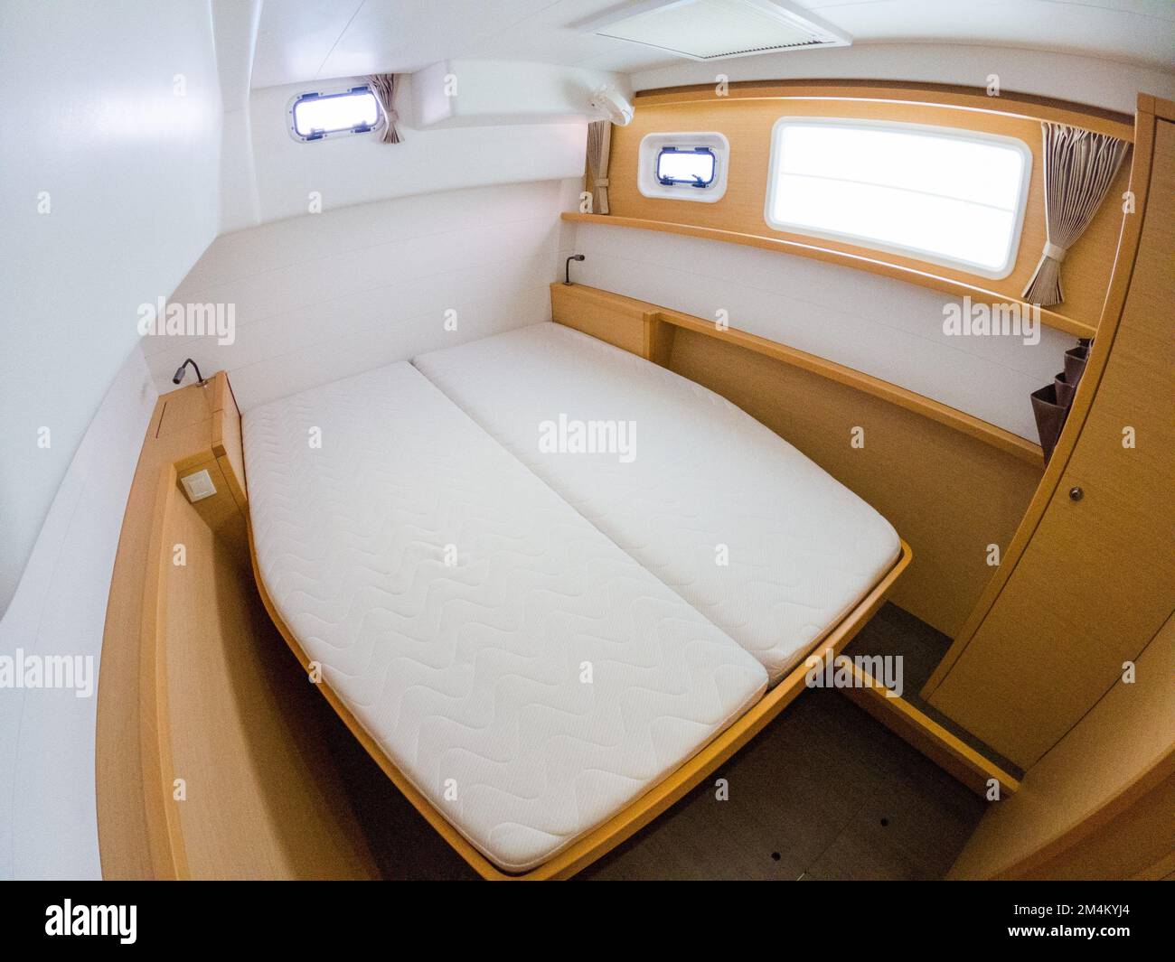 The cabin of a sailing yacht Stock Photo - Alamy