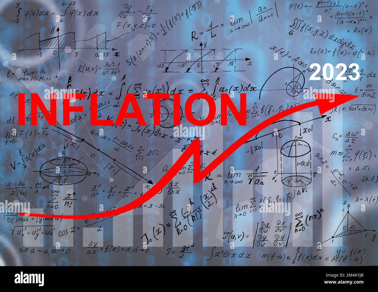 Inflation, tax, cash flow and another financial concept. focused on ...