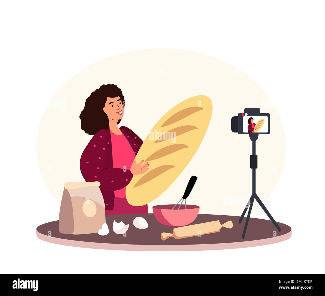 Woman chef baker cartoon character hi-res stock photography and images ...