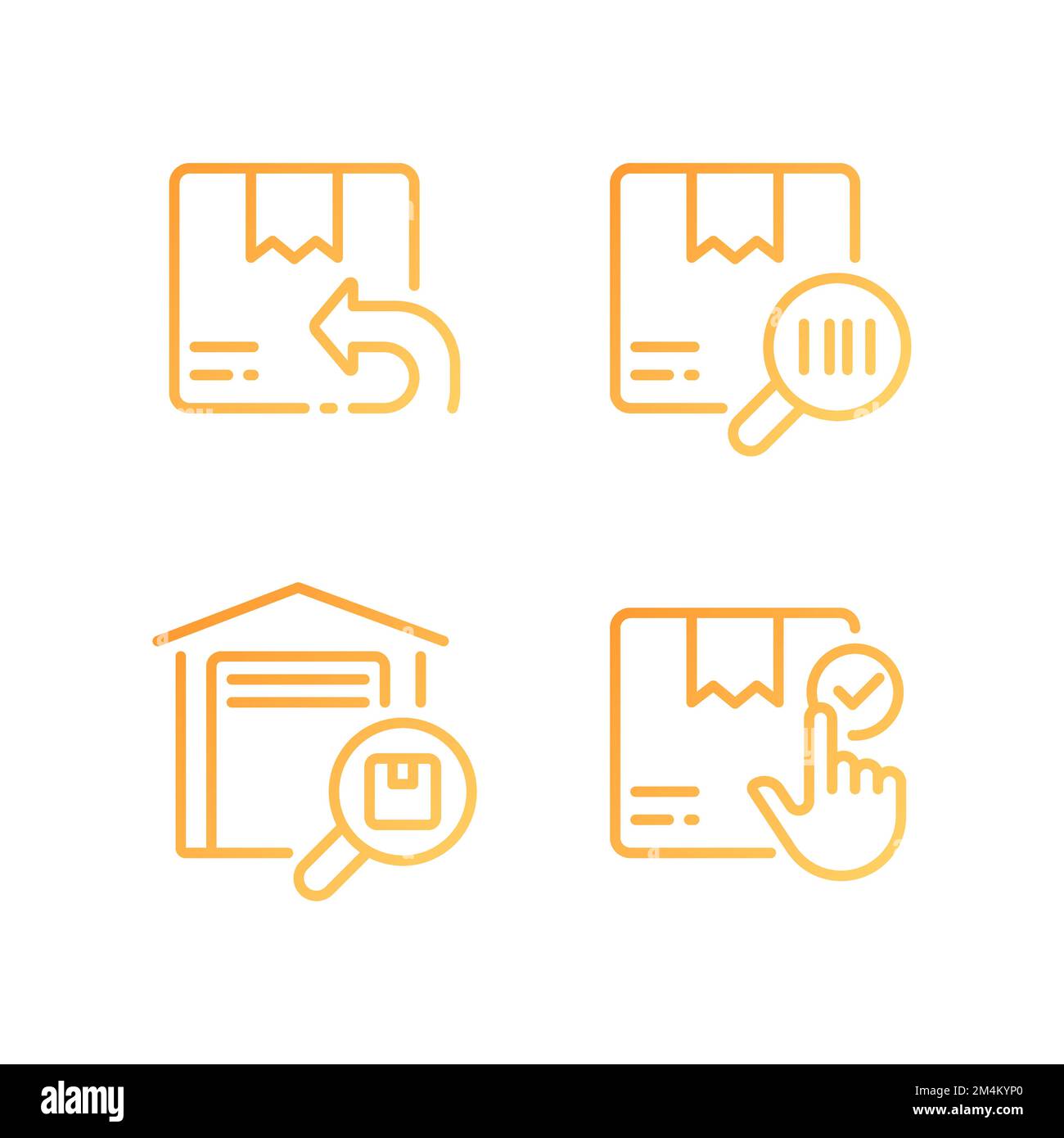 Parcels management pixel perfect gradient linear vector icons set Stock Vector Image & Art - Alamy