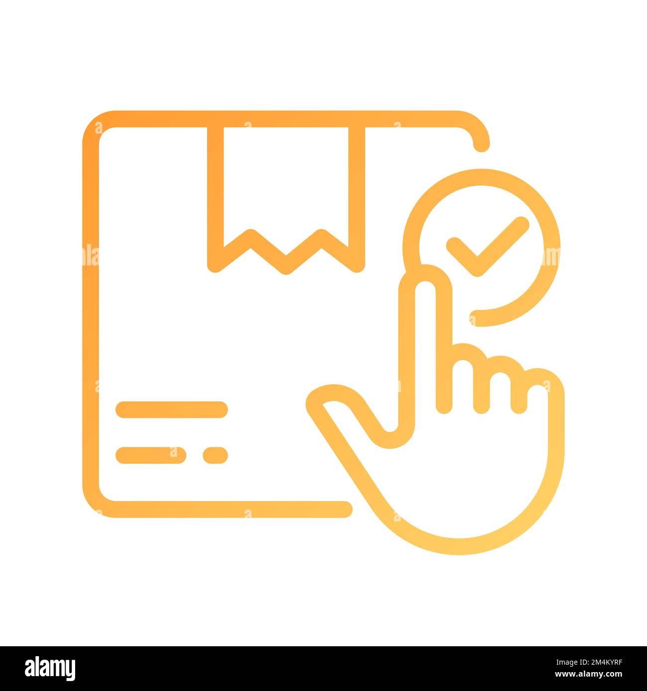 Order booking pixel perfect gradient linear vector icon Stock Vector ...