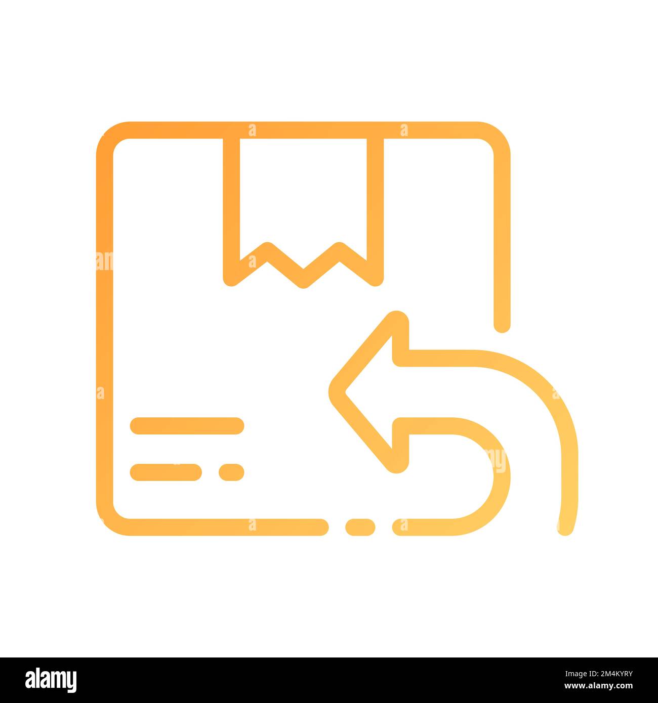Return parcel pixel perfect gradient linear vector icon Stock Vector ...