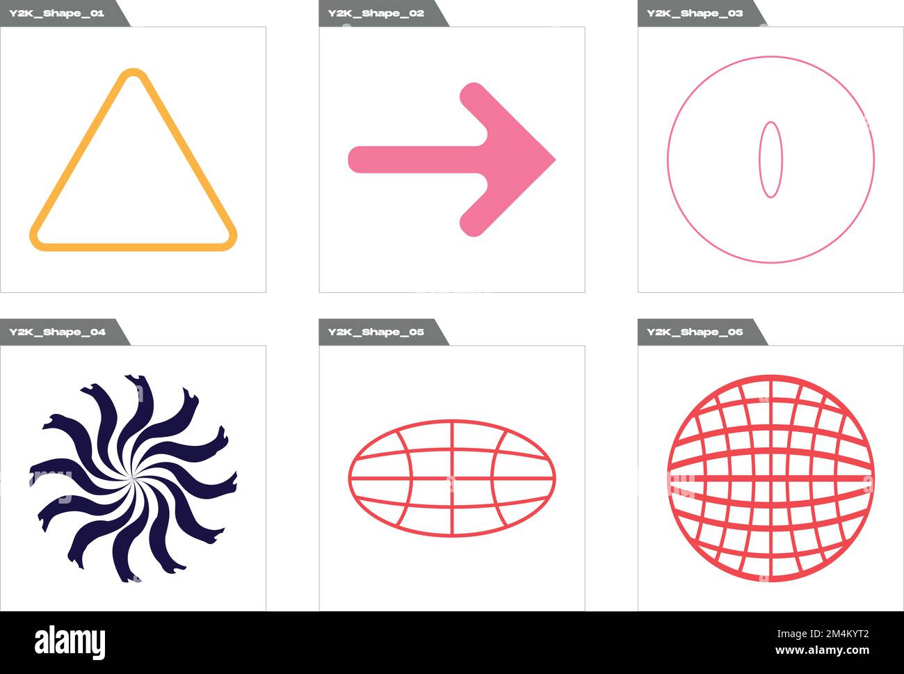 Collection of Y2K elements. Large set of retro objects for design ...