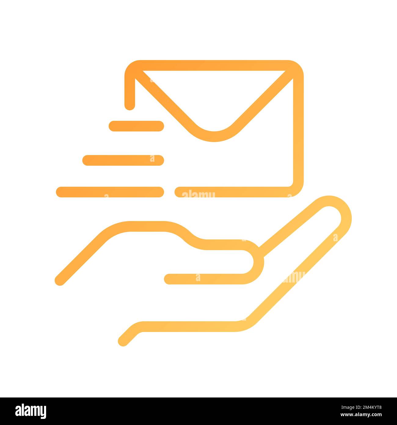 Send letter pixel perfect gradient linear vector icon Stock Vector ...