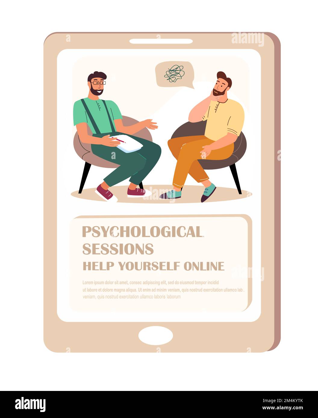 Help yourself Online.Psychological Session,Mobile App Page Onboard ...