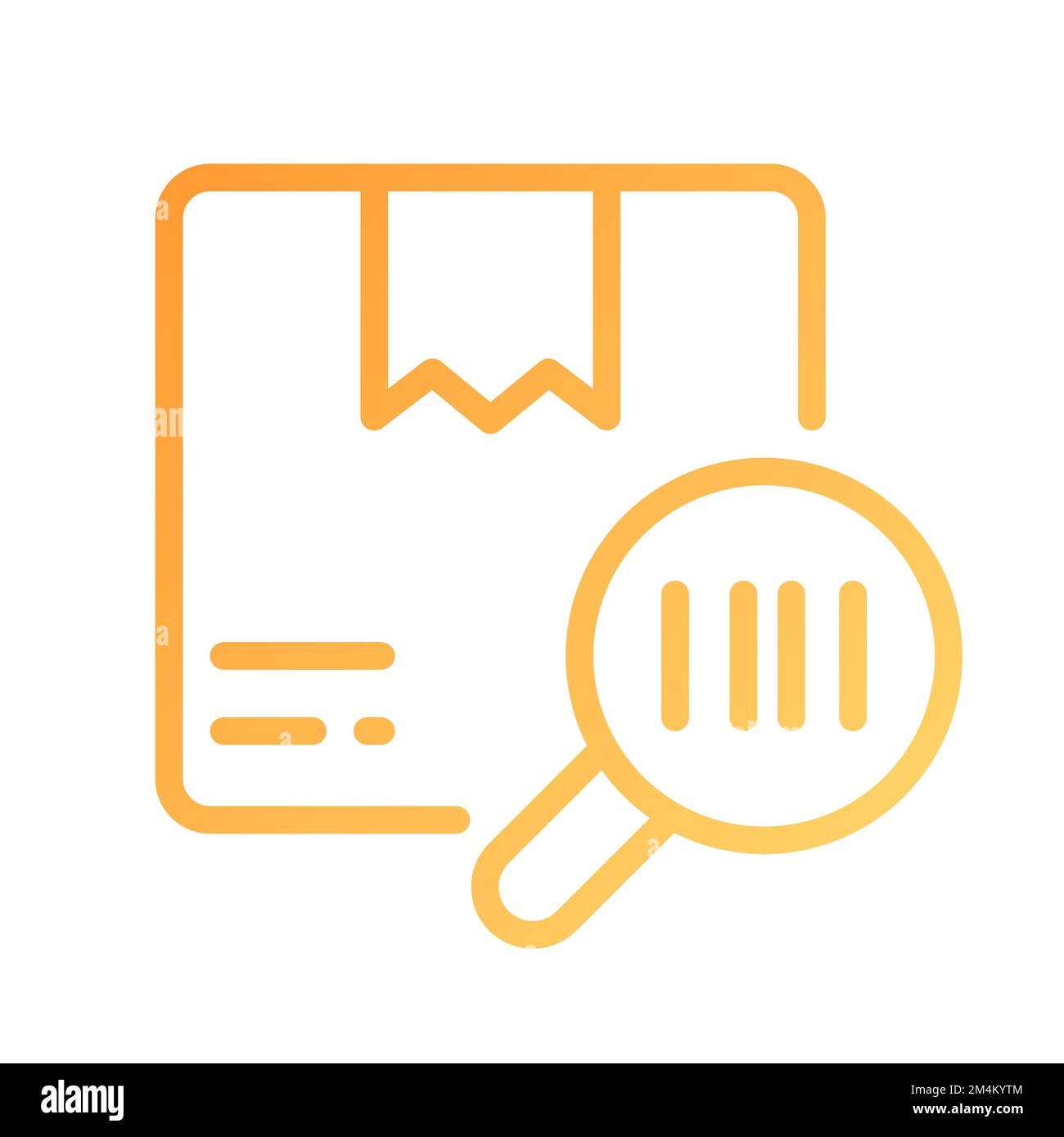 Package barcode tracking pixel perfect gradient linear vector icon ...