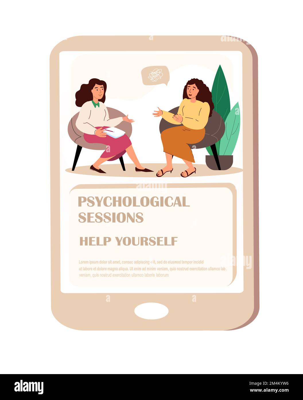 Help yourself Online.Psychological Session,Mobile App Page Onboard ...