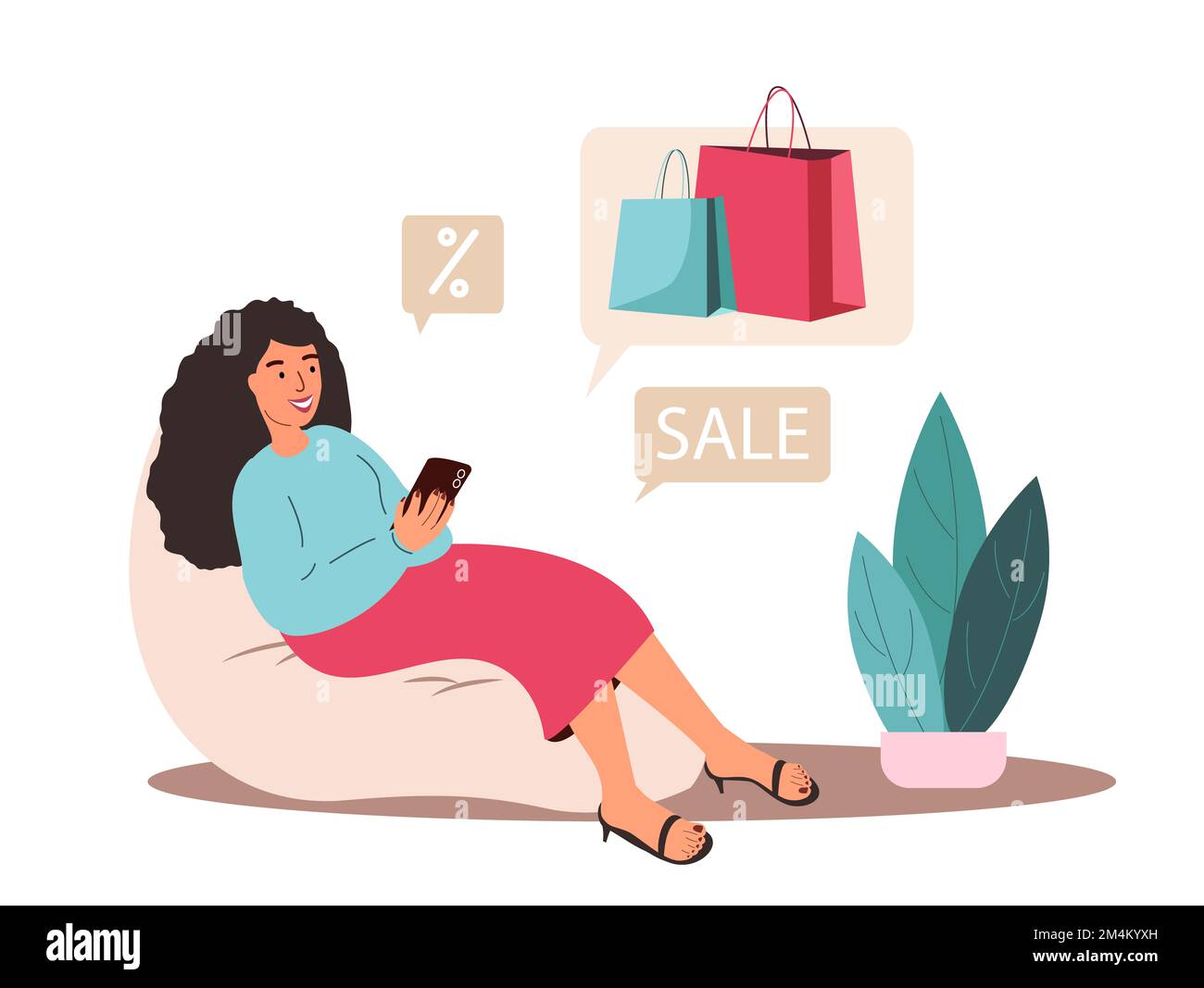 Woman hold on shopping Cut Out Stock Images & Pictures - Alamy