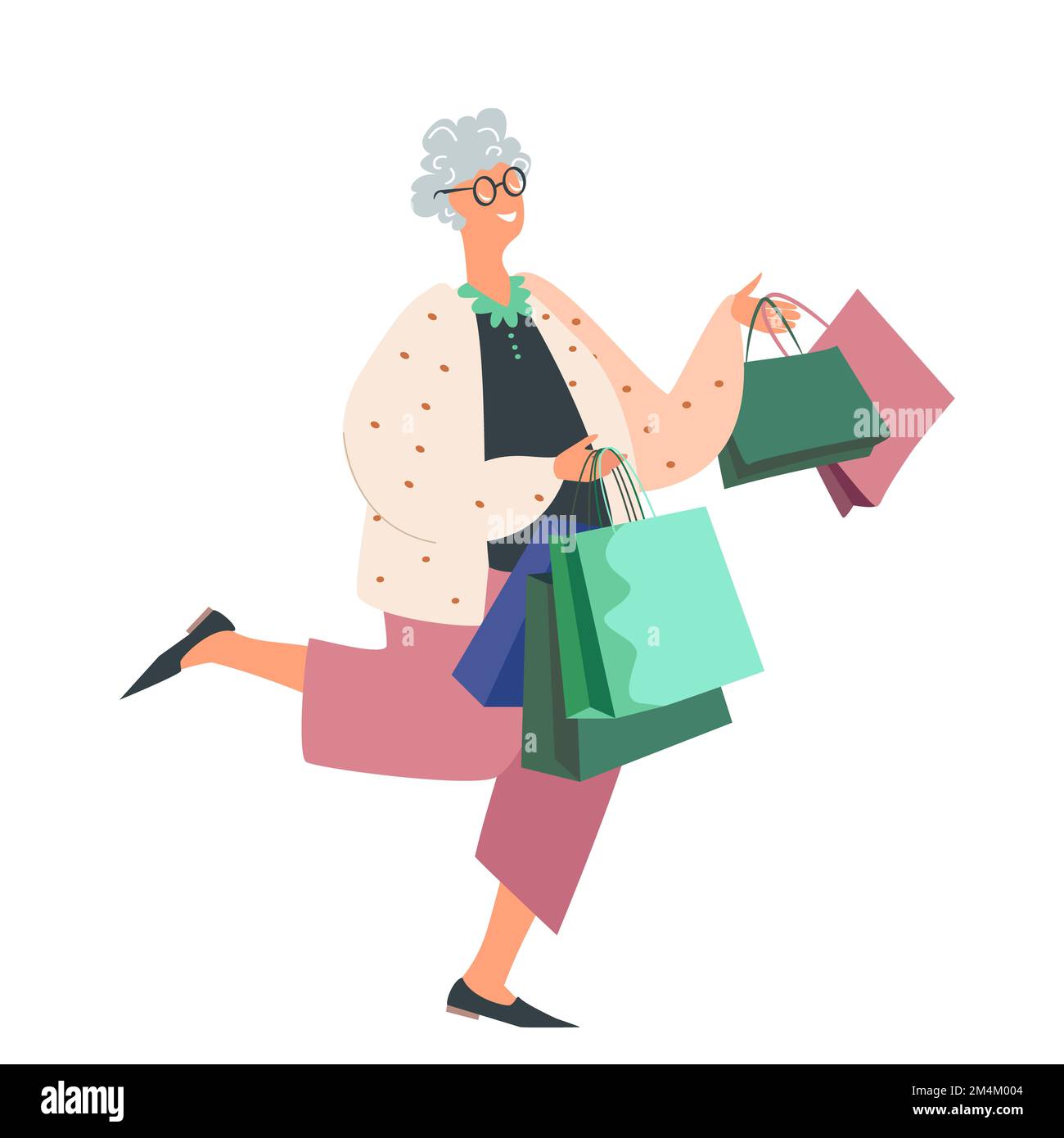Happy woman customer in Cut Out Stock Images & Pictures - Alamy