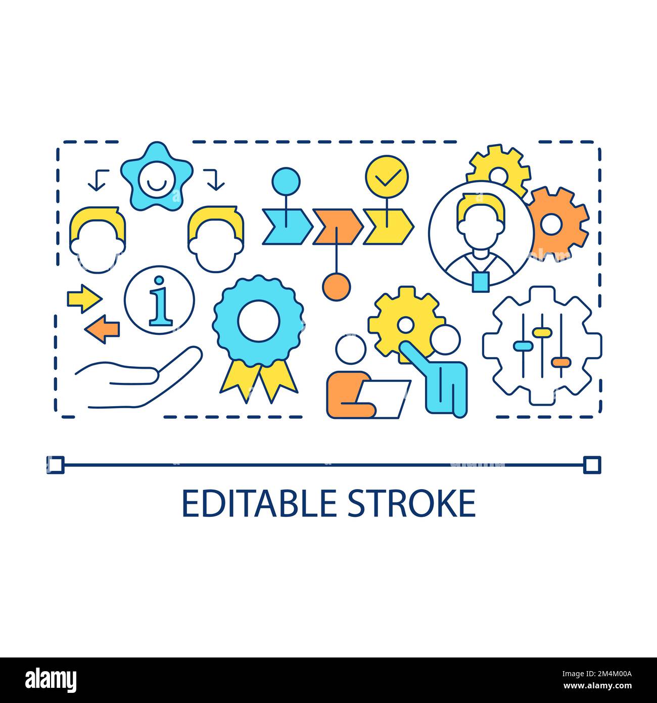 Improving employee cooperation concept icon Stock Vector Image & Art ...