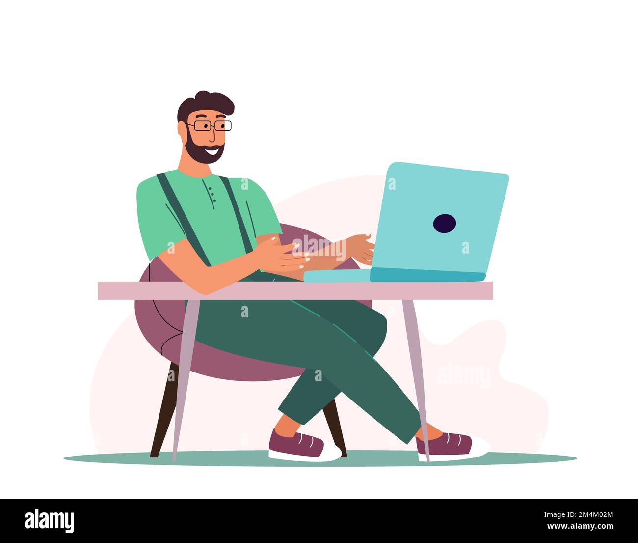 Man typing cartoon hi-res stock photography and images - Alamy