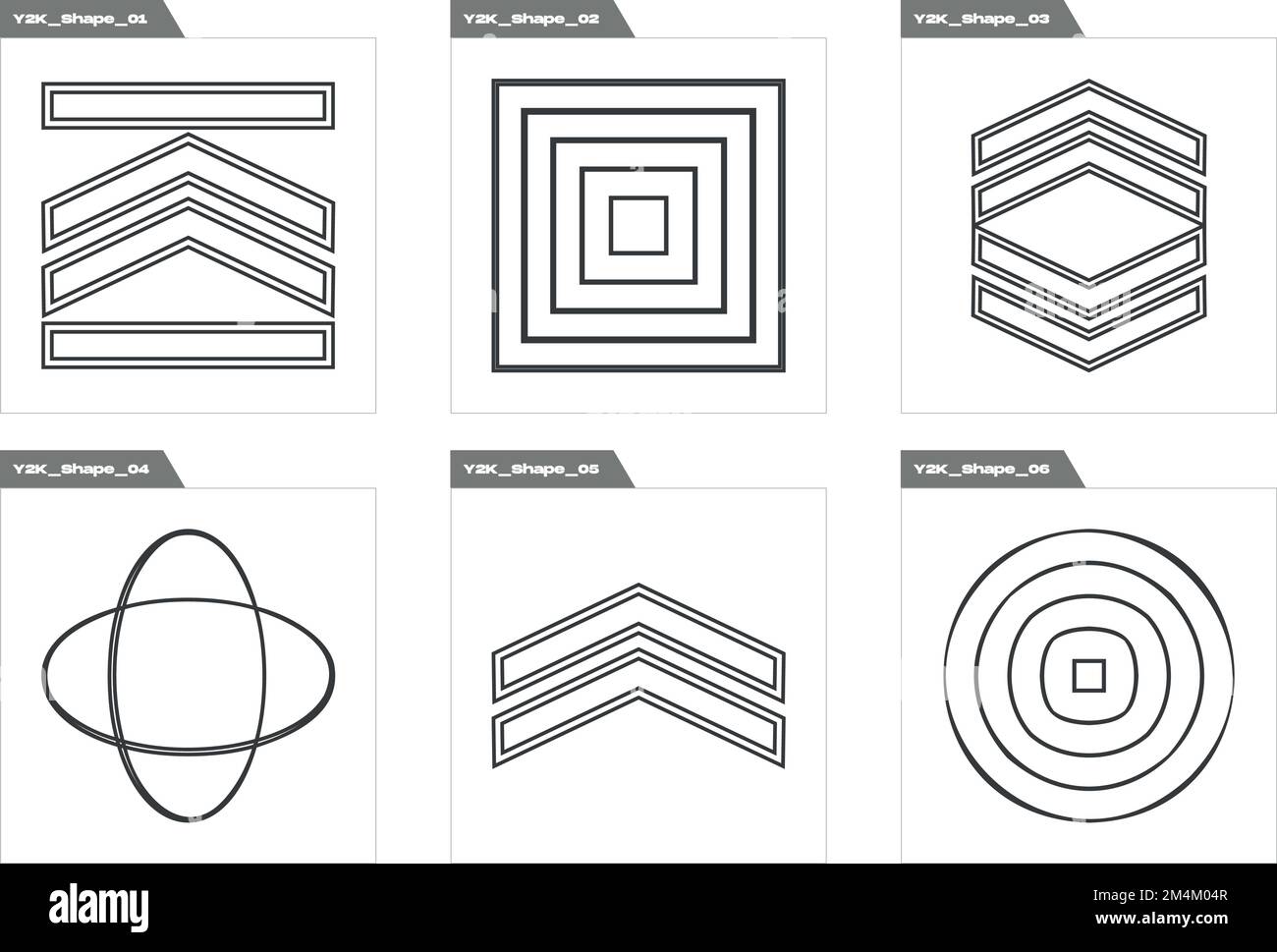 Brutalism shapes. Rave psychedelic retro futuristic set. Modern abstract forms Stock Vector ...